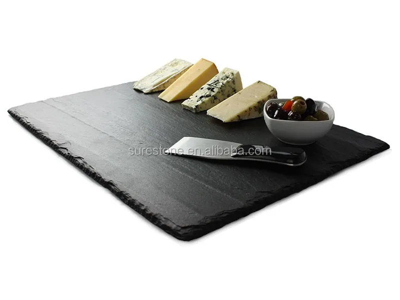 Factory Direct Sales Black Slate Natural Stone Tableware Tray Plate For ...
