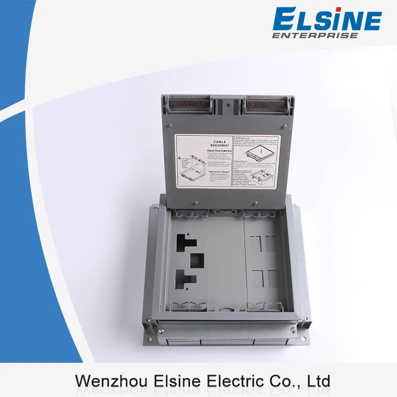 Electric Waterproof Flush Outlet under Floor Box with 13A Sockets Plates