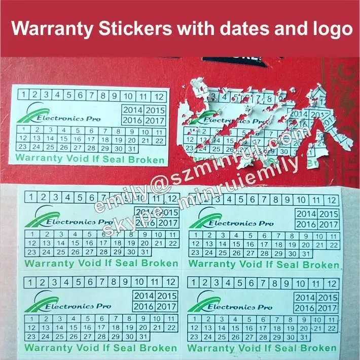Stiker Garansi Kertas Kustom Dengan Nama Perusahaan Yang Disesuaikan ...