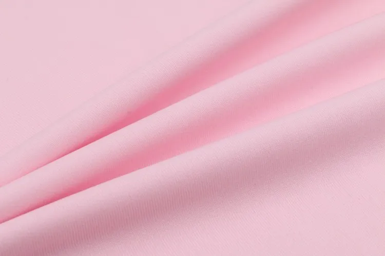 Wholesale Natural Dyeing Pink 100% Polyester 1x1 Flat Back Rib Fabric ...