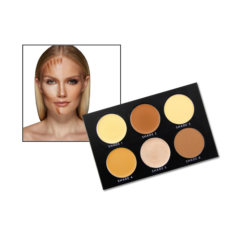 Professional No Logo Highlighter 6 Colors Full Coverage Concealer ...