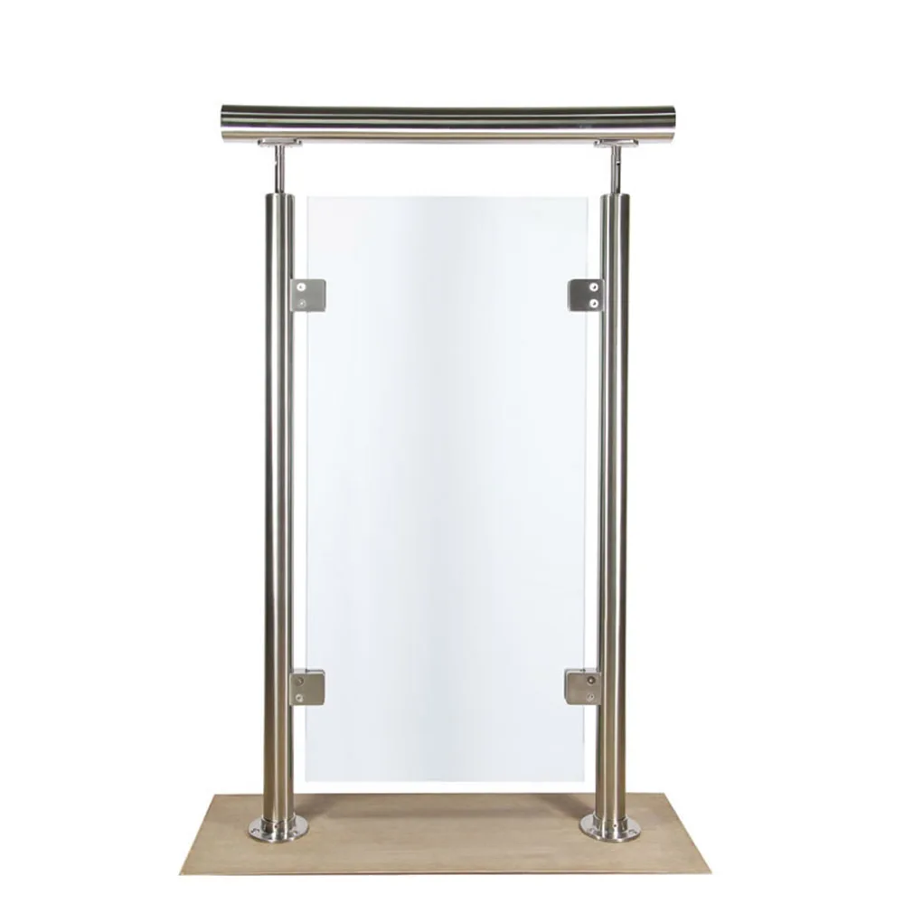 Kinmade Stainless Steel Round Railing System Frameless Glass Handrail ...