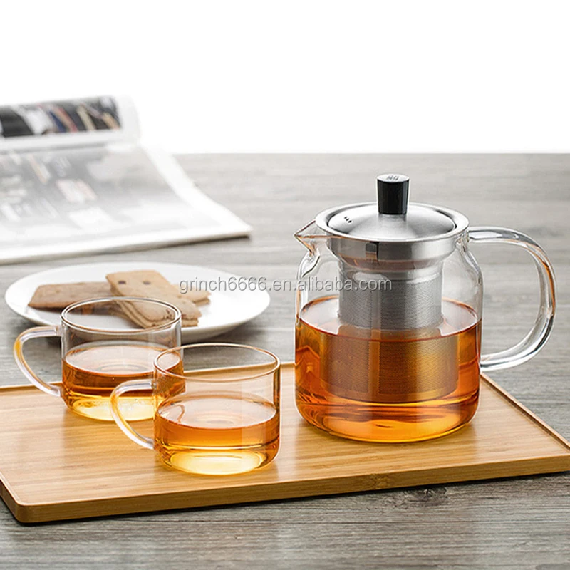 Glass Teapot Tea Infuser Glass Teapot With Infuser Set Warmer Loose ...