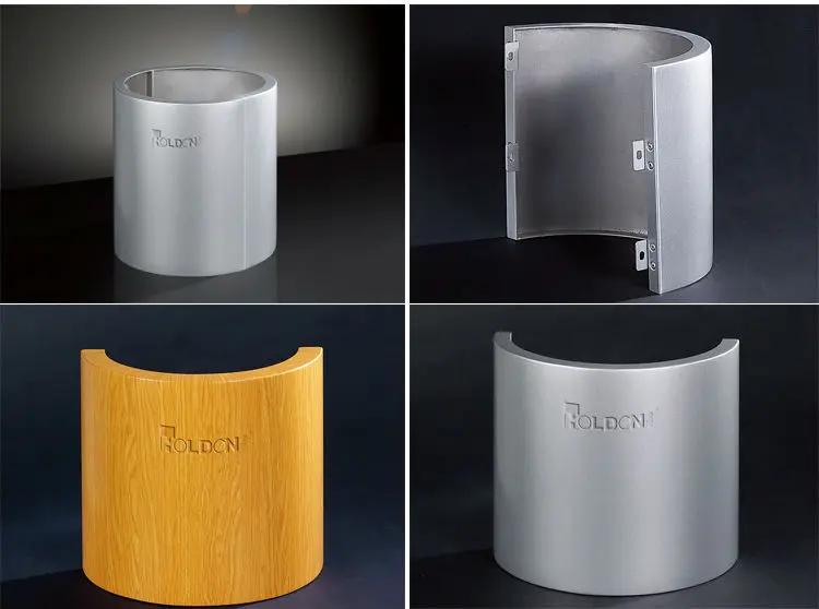 Acebond Pvdf Curved Curtain Wall Panel Aluminum Column Covers Facade ...