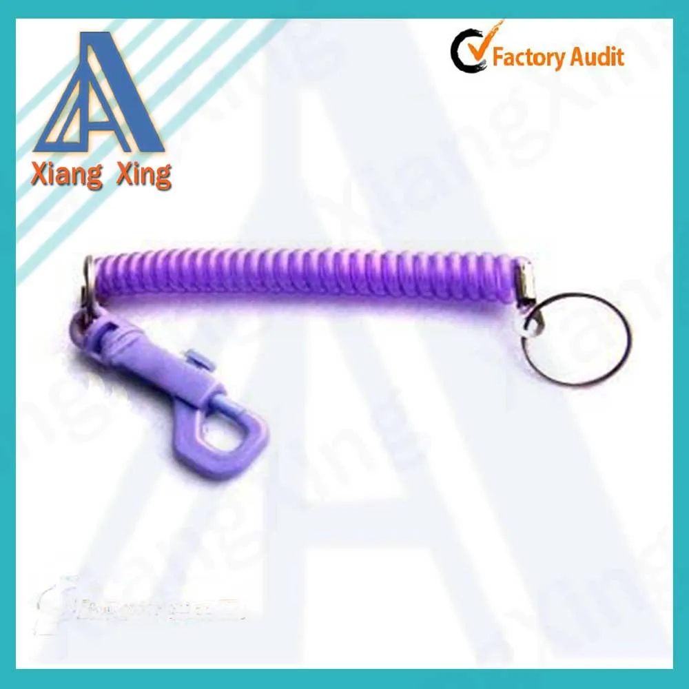 Wholesale Custom Plastic Coil Spring Key Chain With Key Ring - Buy ...