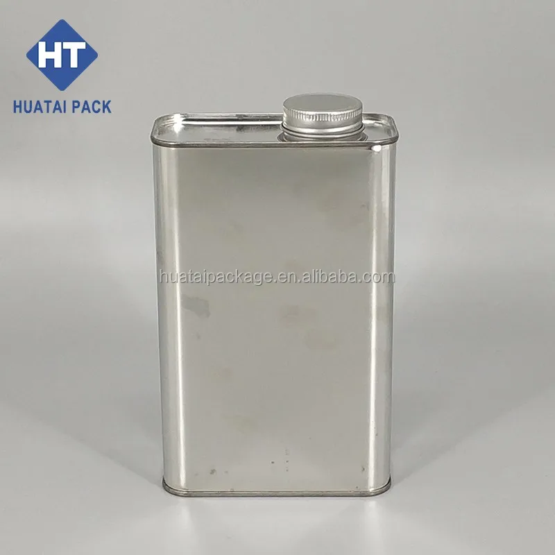 1000ml Square Tin Cans With 42mm Flexible Spout,Rectangular Metal ...