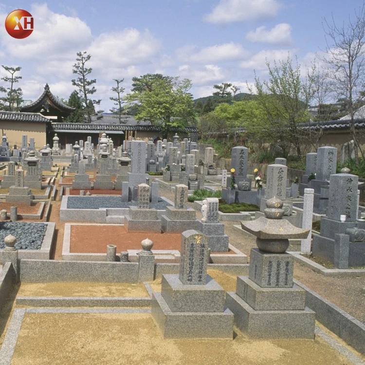 Japanese Style Cemetery - Natural Granite Gravestones