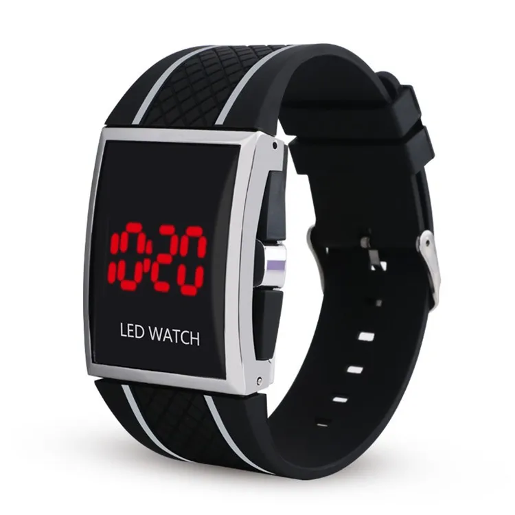 1526 Sport Led Digital Watch Colorful Silicone Band Casual Led Wrist ...