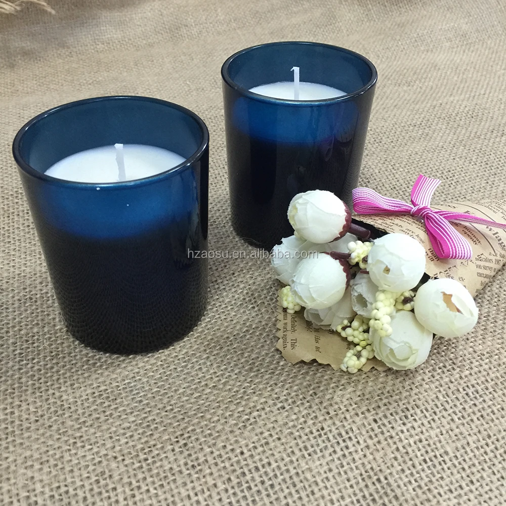 Blue Glass Jar Candles - Buy Custom Glass Jar Candles,Religious Jar ...
