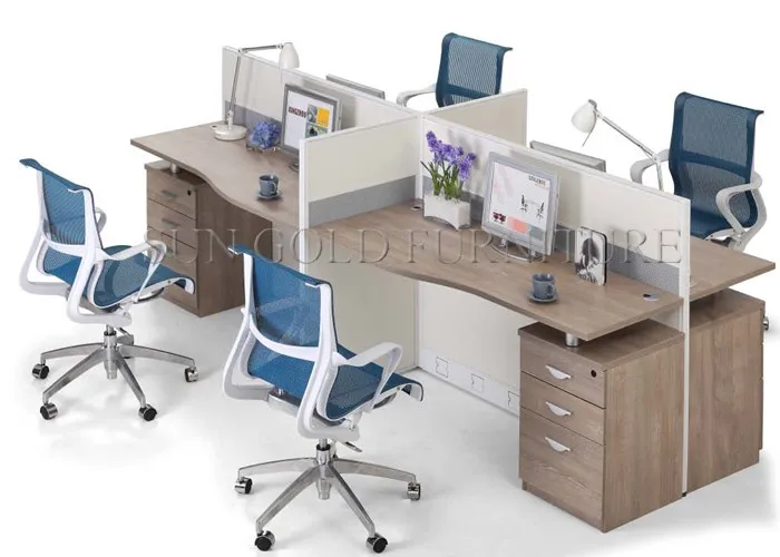 Half Glass Wall Partition Workstation Gaming Desk