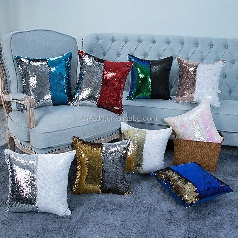 Free Sample Sequins Pillow/ Sequin & Comfy Satin Pillow Cover Hidden ...