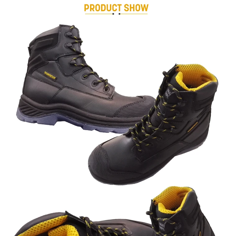 Black Mining Work Shoes Leather Shoes Boots - Buy Work Boot,Black ...