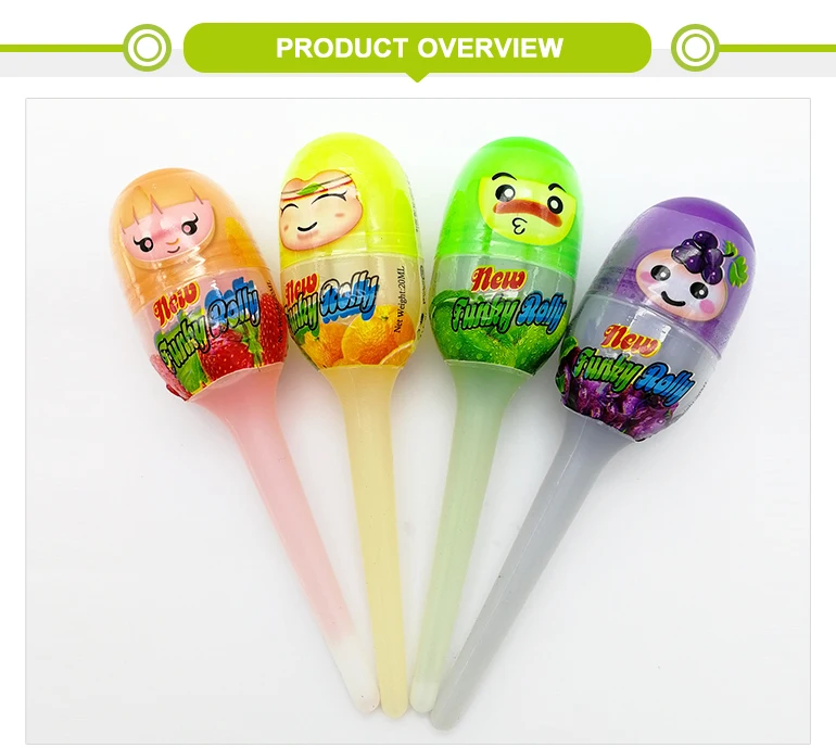New 20g Rolling Ball Licking Liquid Roll Candy With 4 Difficult Flavors ...