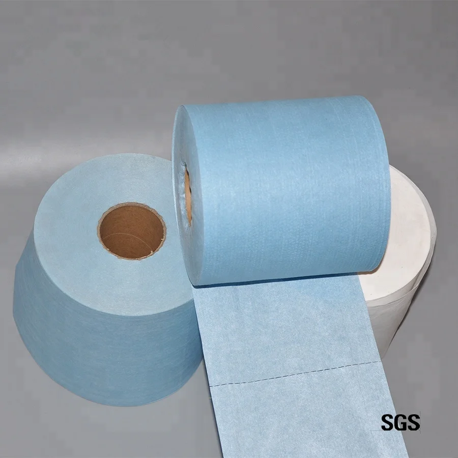 Rollo de Toallas de Limpieza Azul Desechables para Uso Industrial
