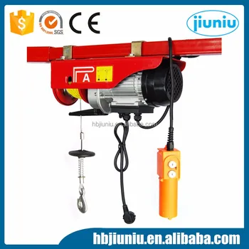 Pa800 Portable Mini Wire Rope Lifting Electric Hoist With Trolley - Buy ...