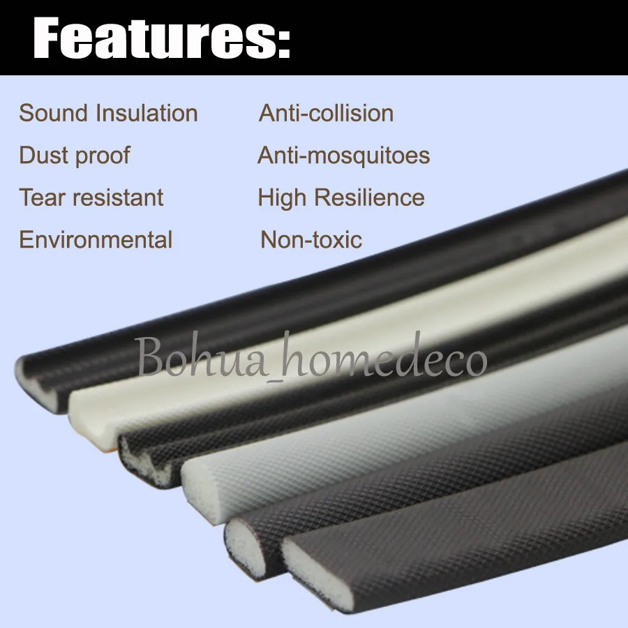 Self Adhesive Pu Foam Tape Cladding D Type Flexible Door Window Sealed ...