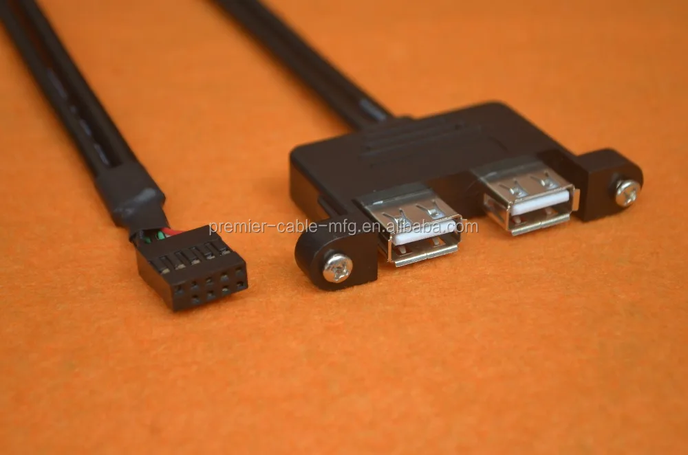 Usb 3.0 20-pin Header To 2-port Usb 3.0 Type-a Female Converter Cable ...