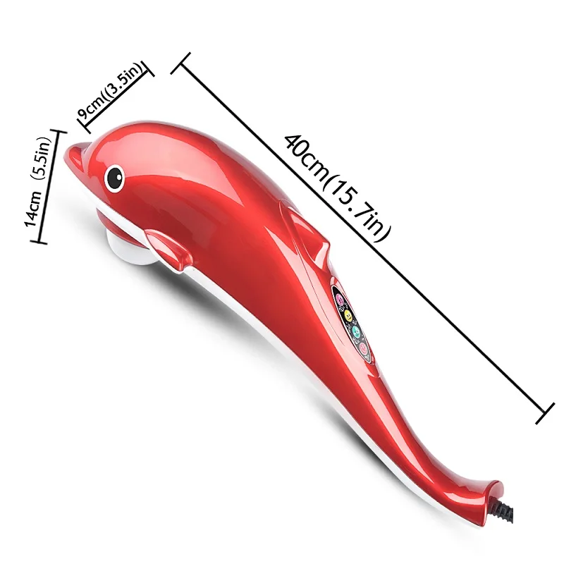 Luyao Dolphin-Shaped Intelligent Handheld Massager with LED Light