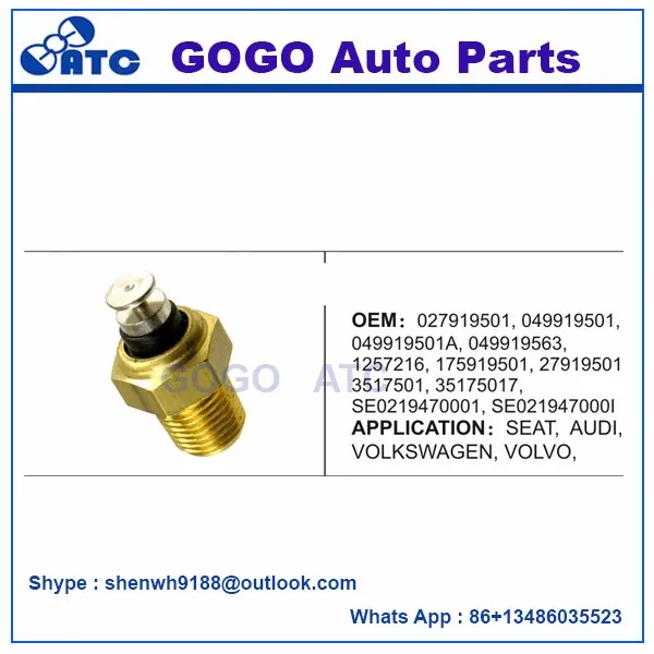 Coolant Temperature Sensor For Vw 027919501 049919501 049919501a ...