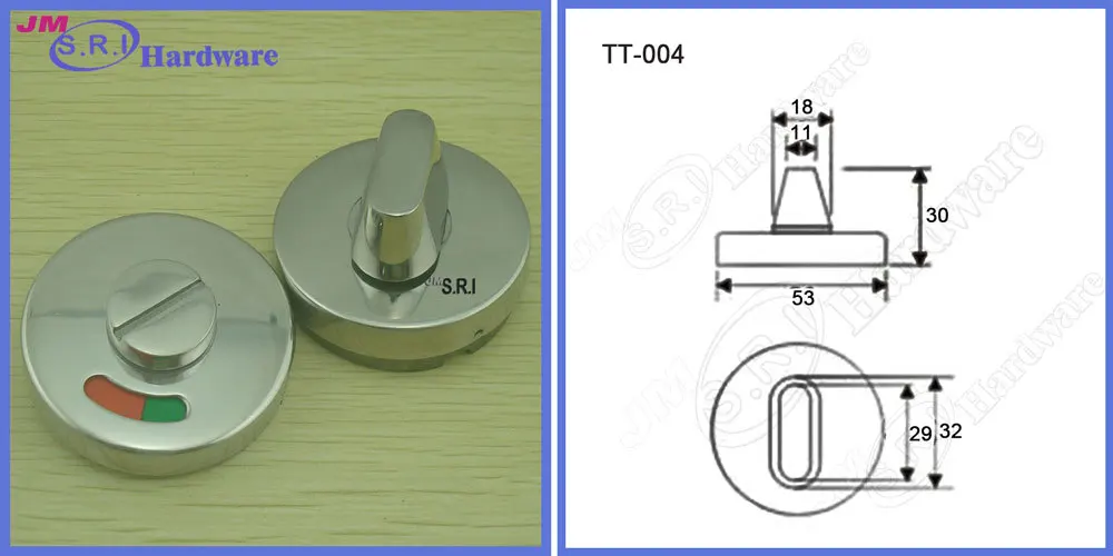 Chins Supplier Sus304 Thumb Turn Door Lock With Indicator For Toilet ...