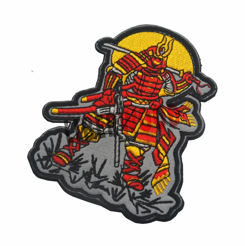 Japan Samurai Vikings Warrior Patch Military Tactical Morale Badge Hook ...