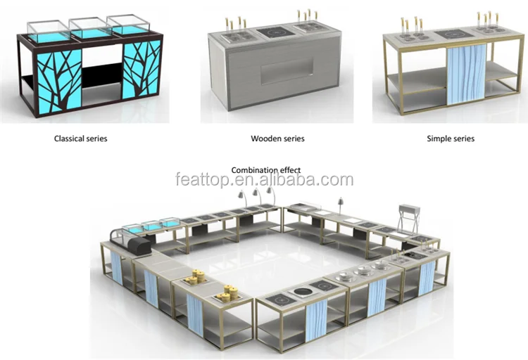 Folding Buffet Counter /buffet Station/rectangle Buffet Table - Buy ...