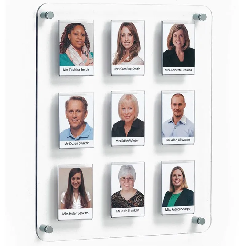 Clear Acrylic Staff Photo Boards Display Board With Pockets - Buy Staff ...