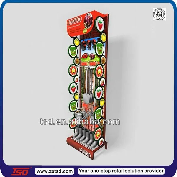 Retail Store Pos Floor Slatwall Power Tool Display Stand Tools Display ...