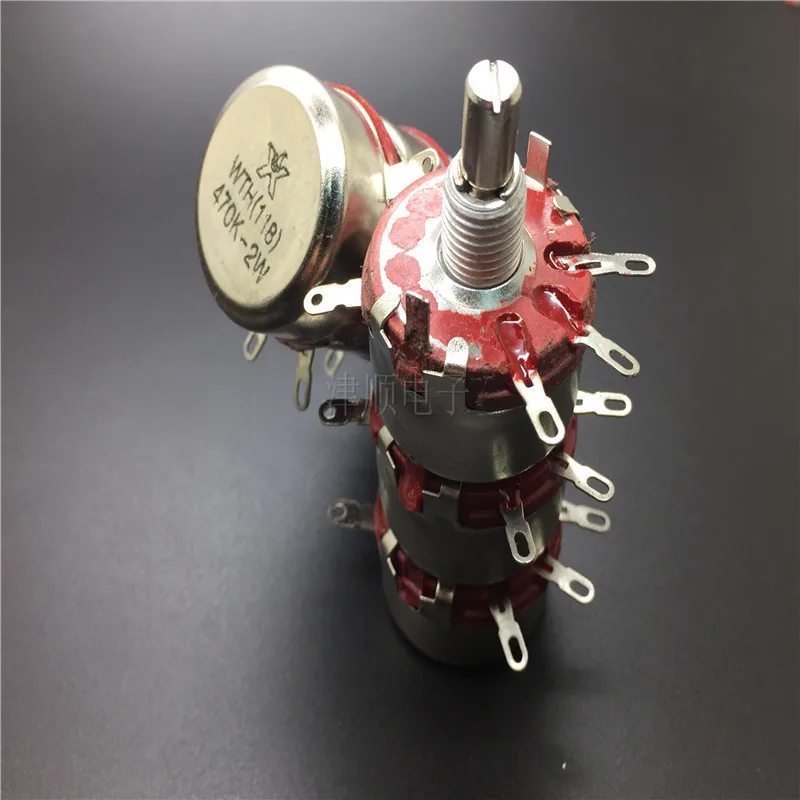 WH118 2W470K Three Ring Carbon Film Potentiometer - 20MM Handle