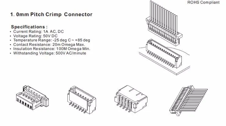 Replacement JST SH Connector 1mm Housing/terminal/wafer