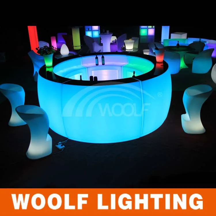 Led Lighted Semi Circle Bar Reception Counter - Buy Semi Circle Bar ...