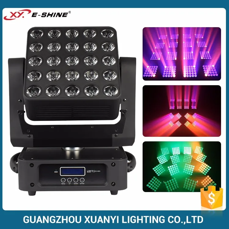 Shiny Lighting Led Matrix Light 25x12w Rgbw 4in1 Led Matrix Moving Head ...