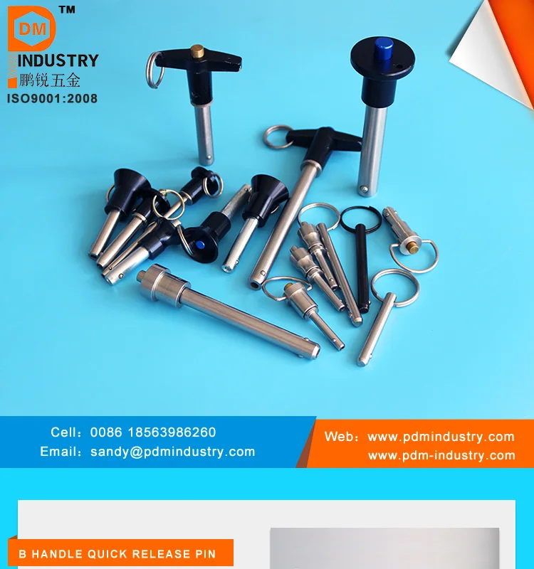 Button Handle Quick Release Pin - Positive Locking Solution