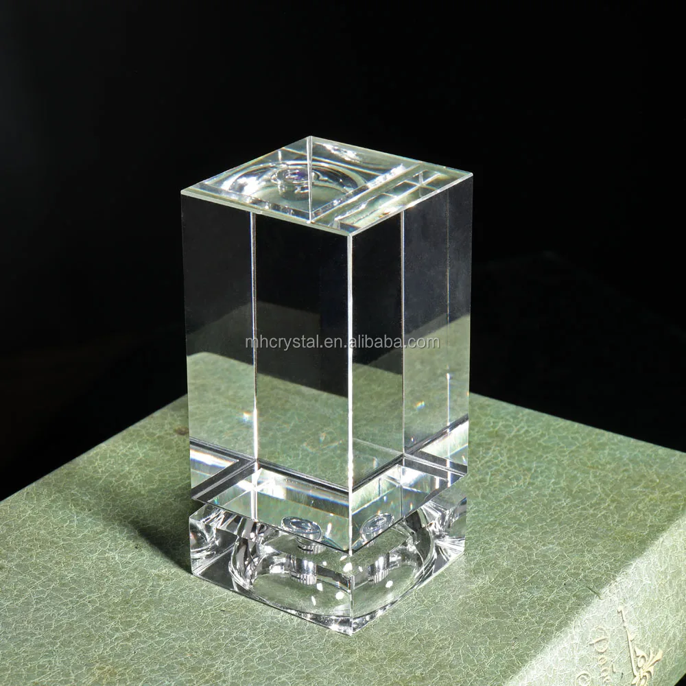 Led Light up Crystal Glass 3d Laser Crystal Cube MH-F0584