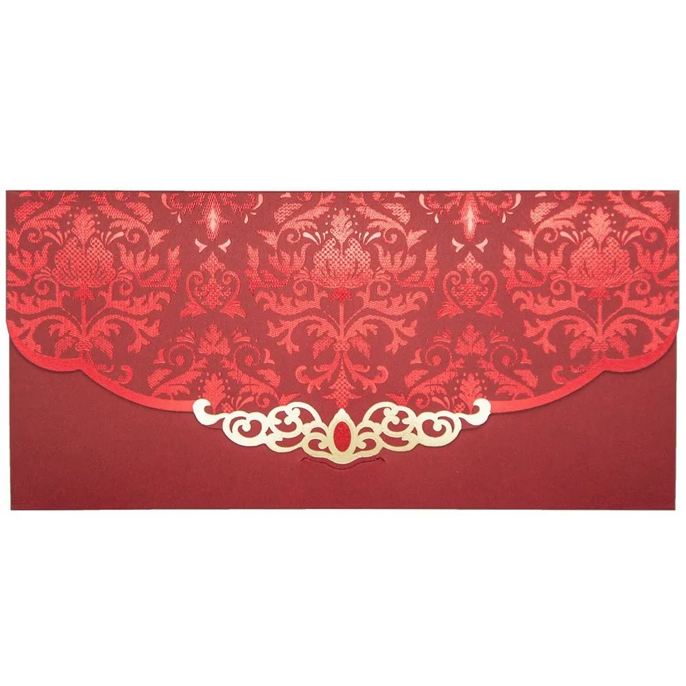 Elegant Custom Design Red Packet Envelope - Lucky Red Wedding Envelope