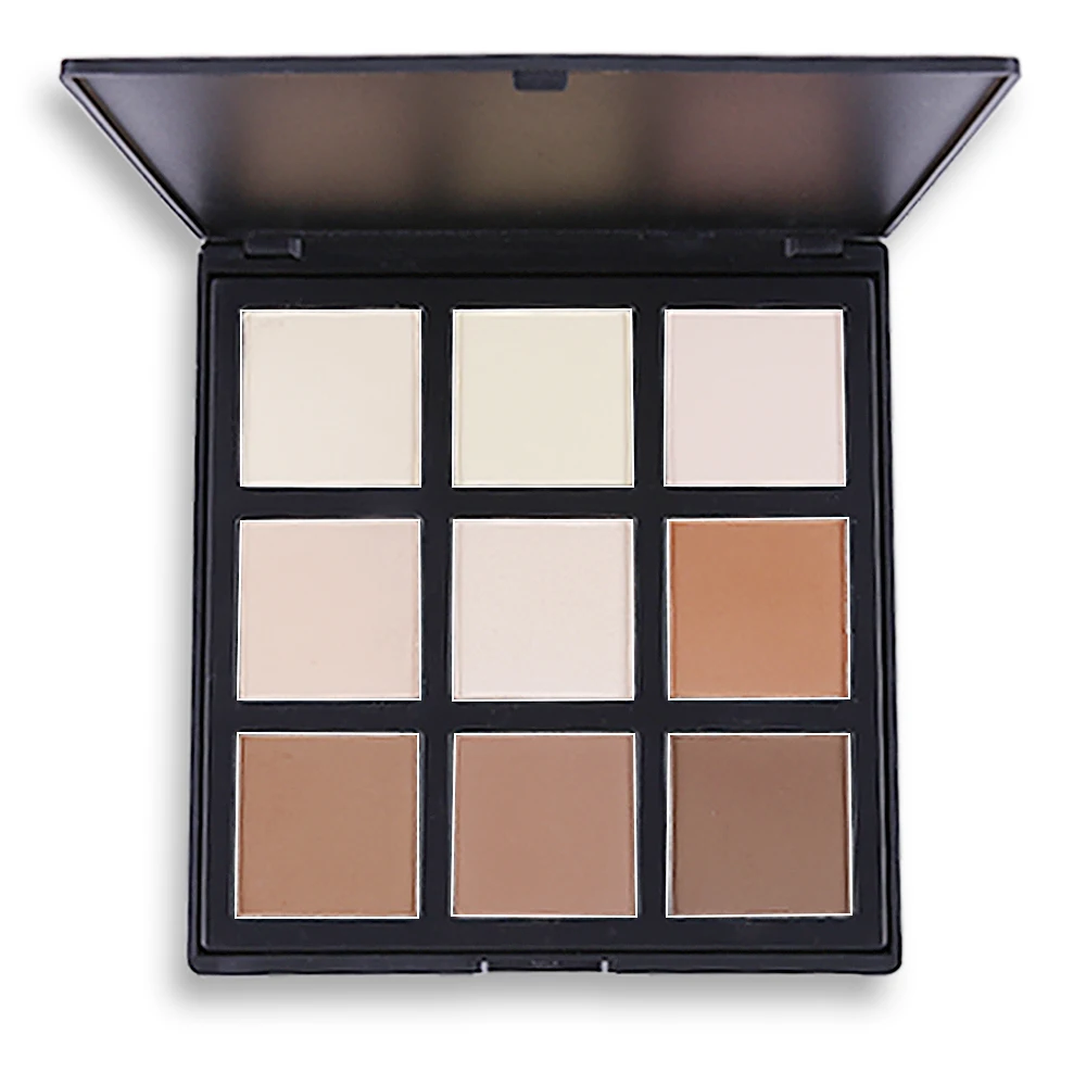 Make Up Matte Powdr Pressed 9 Color Highlighter Contour Powder Palette ...