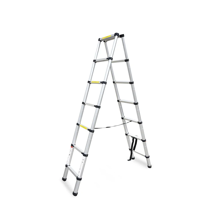 2 Meter Aluminum Double Telescopic Ladder Agility Bamboo Ladder - Buy 2 ...