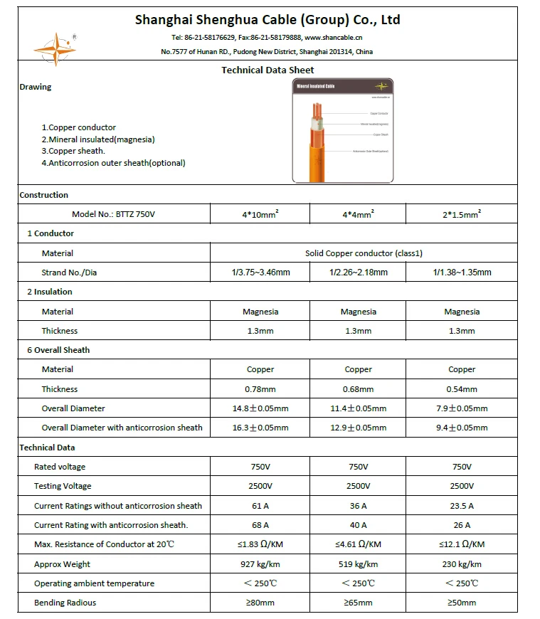 2c - 2.5 Mm2 Heavy Duty Micc Cable - Buy Fireproof Cable,Fire Protected ...