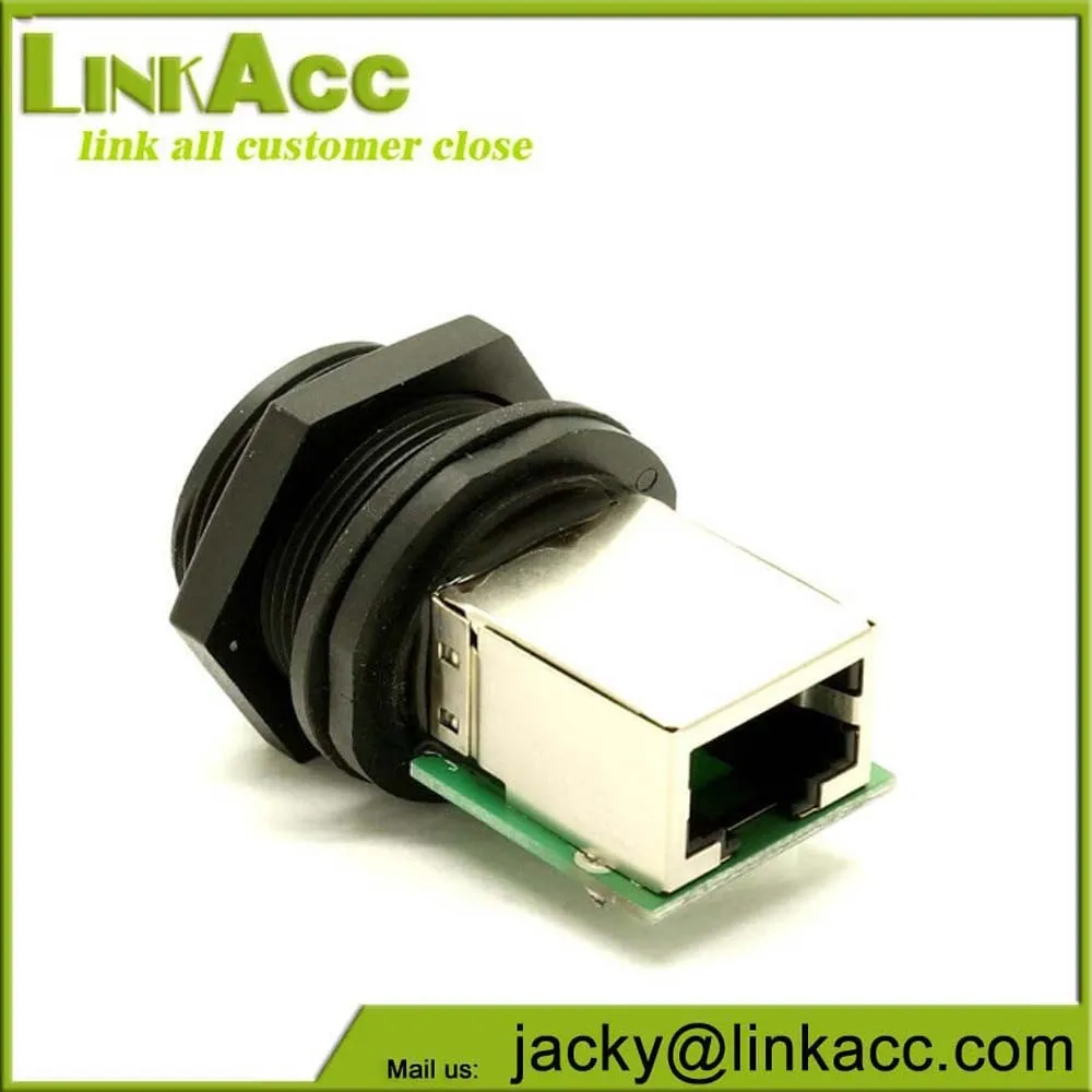 Linkjc Waterproof Rj45 Female Round Connector Coupler - Buy Rj45 ...