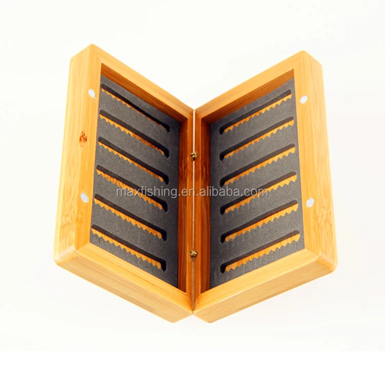 Small Slim Bamboo Fly Fishing Wooden Fly Box - Buy Wooden Fly Box,Fly ...
