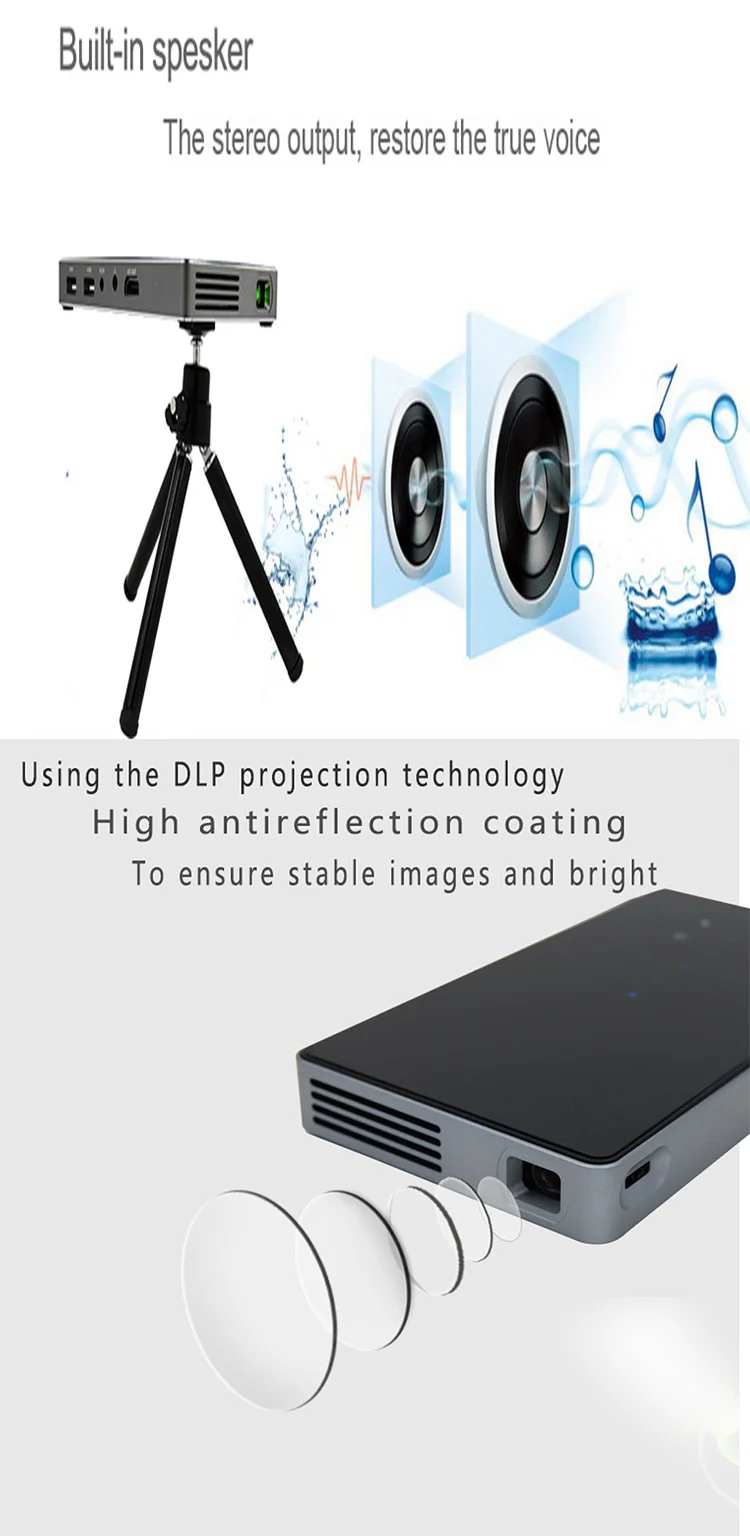 P8 Dlp Mini Projector /full Hd 1080p Wifi Dlna Android Os 1gb Ram 8gb ...