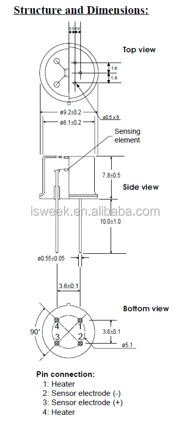 피가로 Voc 센서 냄새 가스 센서 사용 공기 청정기 실내 공기 품질 감지 Tgs2602 - Buy 공기 품질 센서,Voc 센서 ...