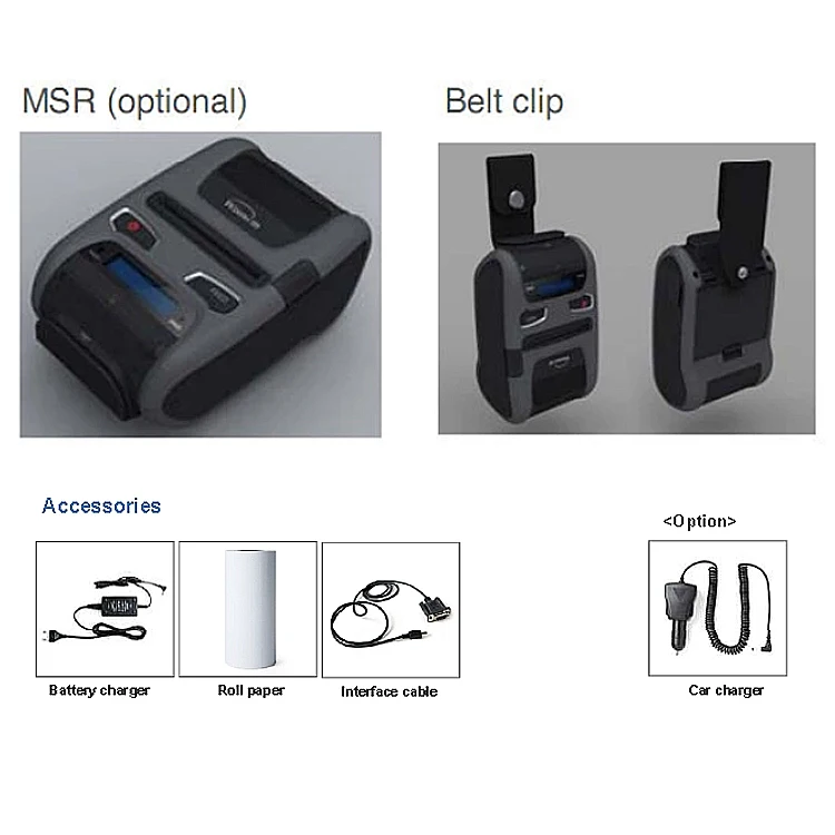 Woosim WSP-I250 - Durable Rugged Wifi Mobile Thermal Printer