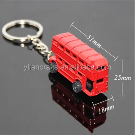 London Bus Keychain,British Red Bus Keychain,Double-decker Bus Key Ring ...
