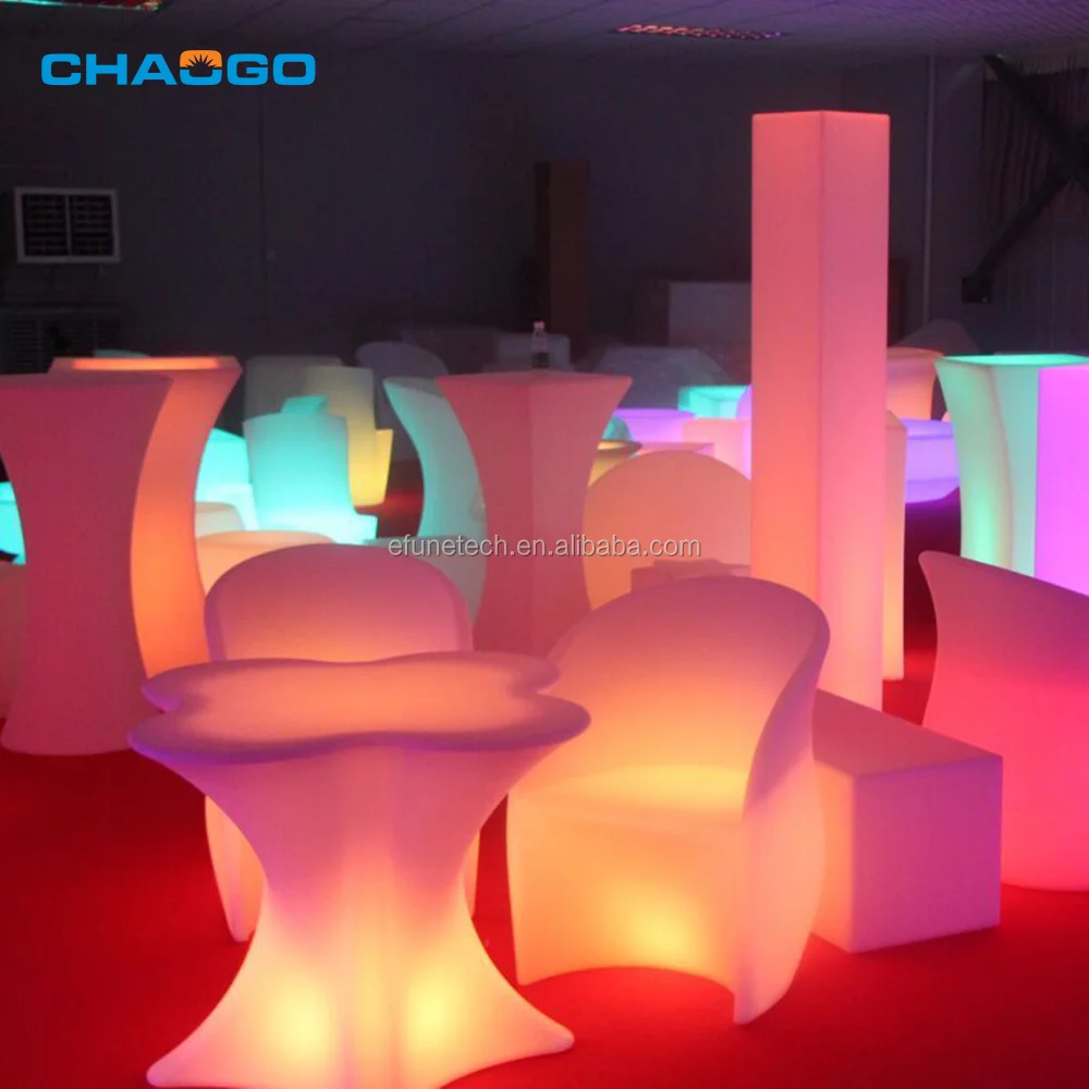 Rgb Color Changing Commercial Furniture Illuminated Led Bar Table Led ...