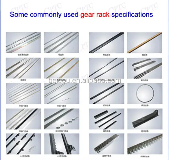 Stainless Steel / Aluminum / Metal Rack And Pinion Gears,Gear Rack For ...