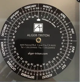 Custom Imprinted White Gloss Vinyl Plastic Wheel Calculator / Date ...