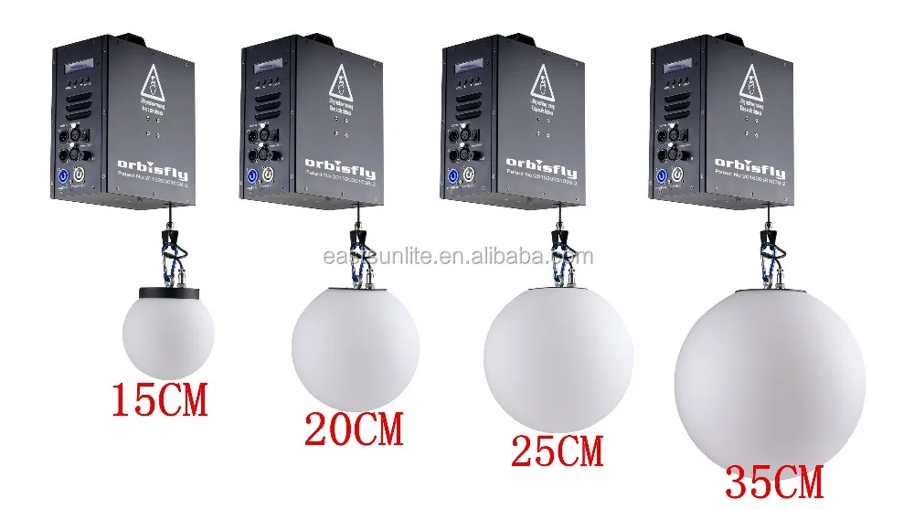DMX Winch LED Lift Ball Decoration 3d Ball Kinetic Light Orbisfly