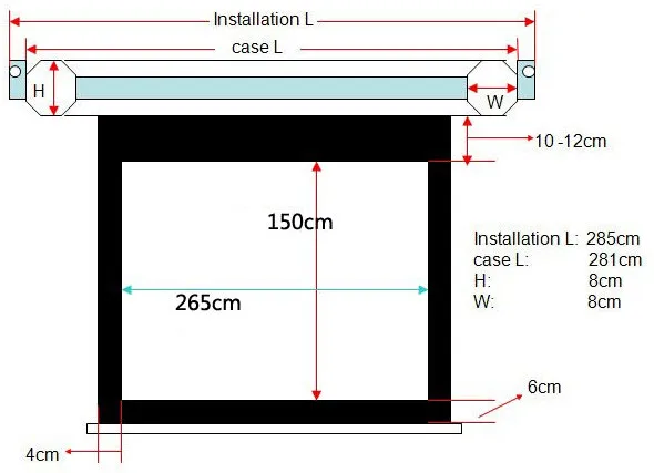 250 Inch 300 350 400 Inch Projection Screen 500 Inch Large Projector ...