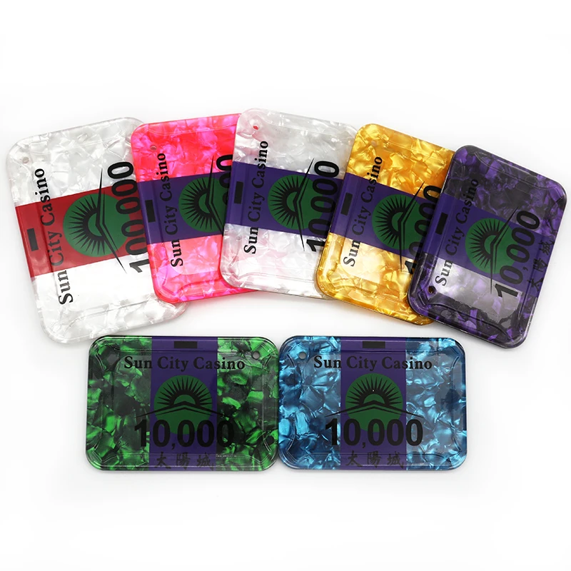 Custom Square Shape Acrylic Poker Chips - Durable & Versatile